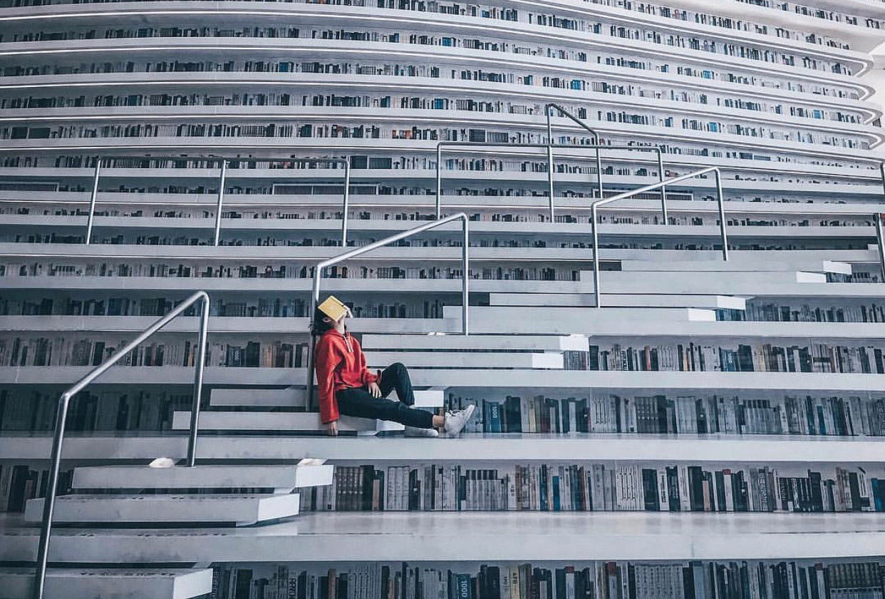 Latest Library Architectural Design | The Futuristic Tianjin Binhai ...